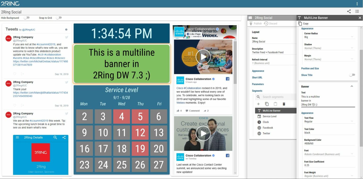 2Ring Dashboards & Wallboards v7.3 - 2Ring