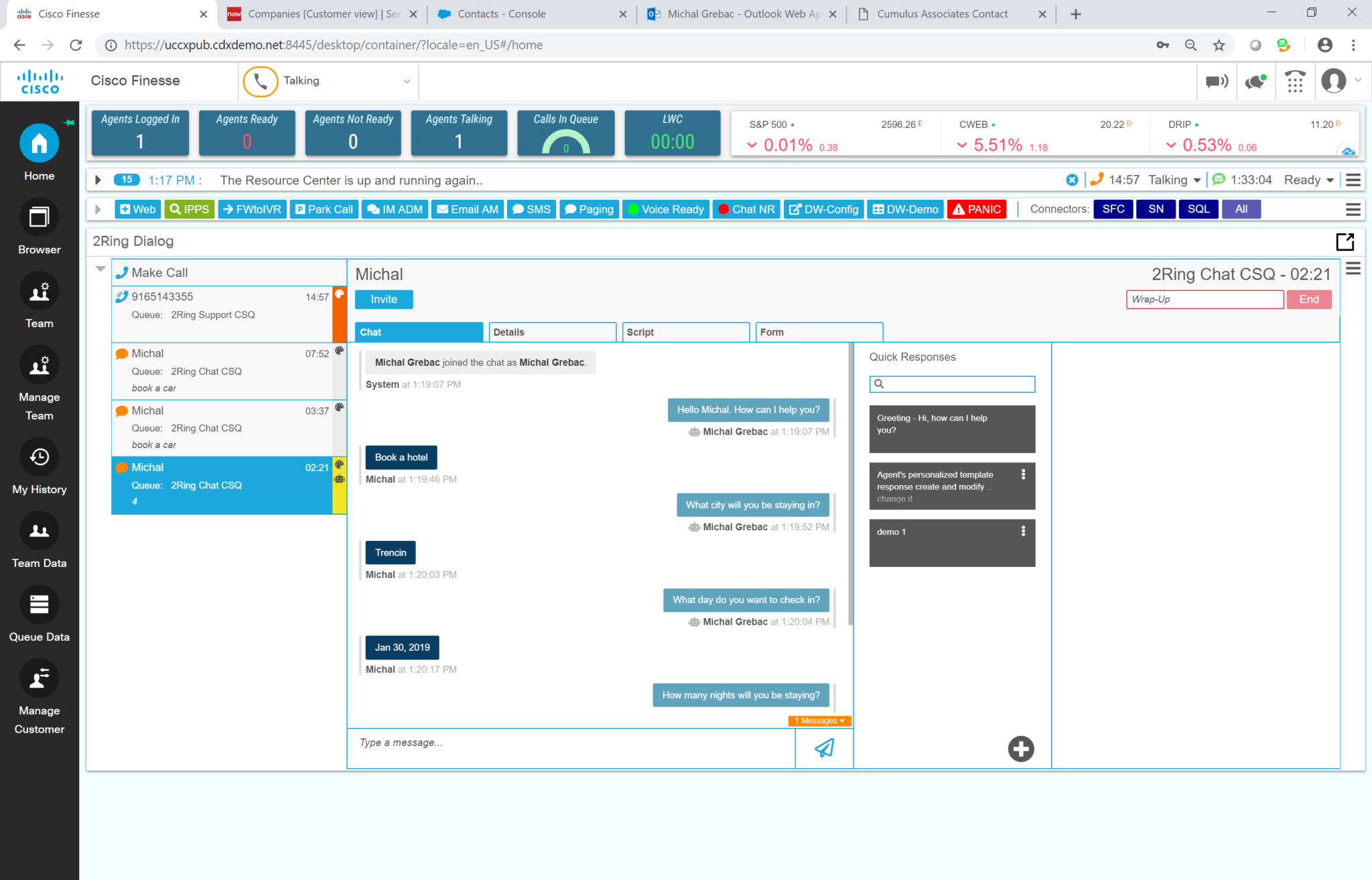 2Ring Gadgets for Cisco Finesse v4.1 and v4.2 - 2Ring